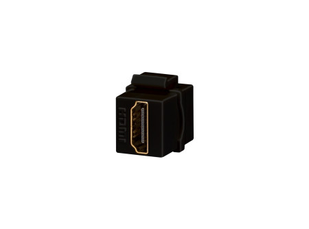 HDMI KEYSTONE JACK INLINE COUPLER BLACK - Haluxvill Kft.